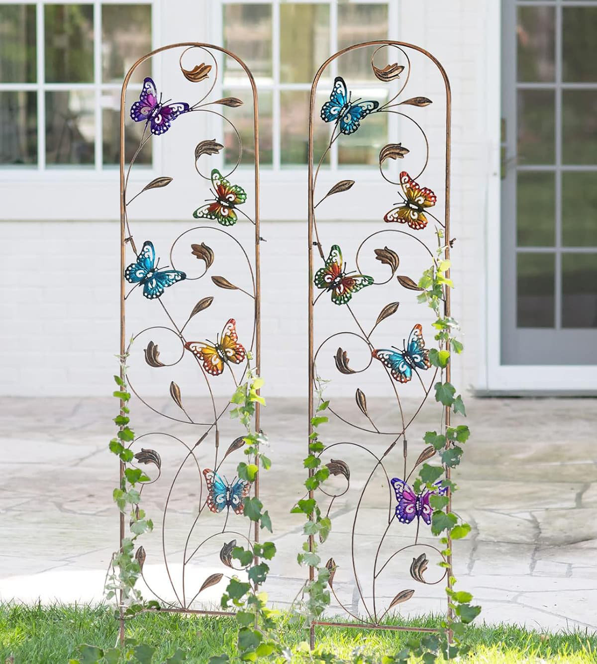 August Grove® 2 - Pack 60 - Inch High Metal Garden Trellises with ...