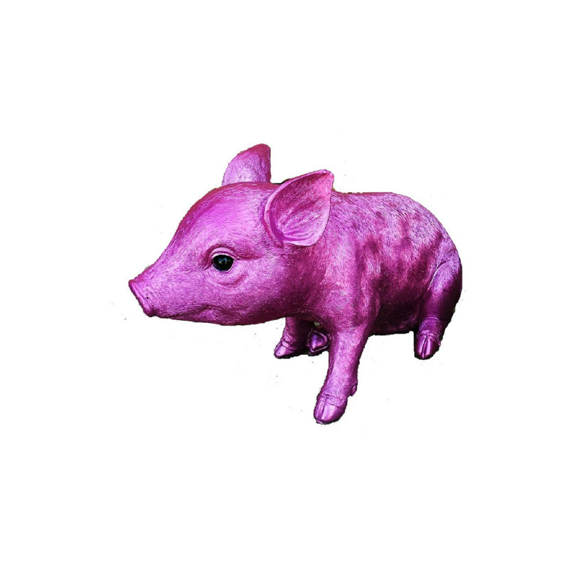 Gracie Oaks Dyani Pink Chrome Piggy Standing - 9.5" long & Reviews ...