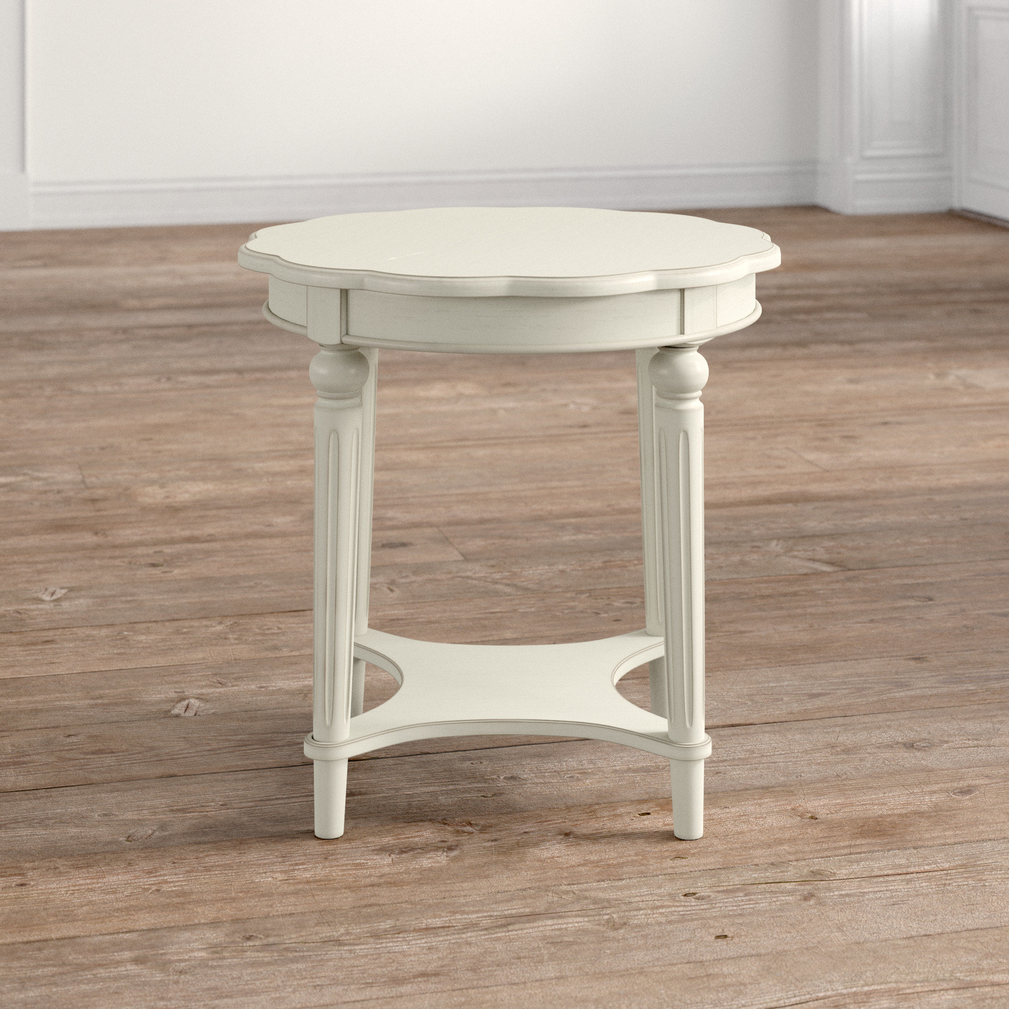 Kelly Clarkson Home Dakota Round End Table, Scalloped Top & Reviews ...