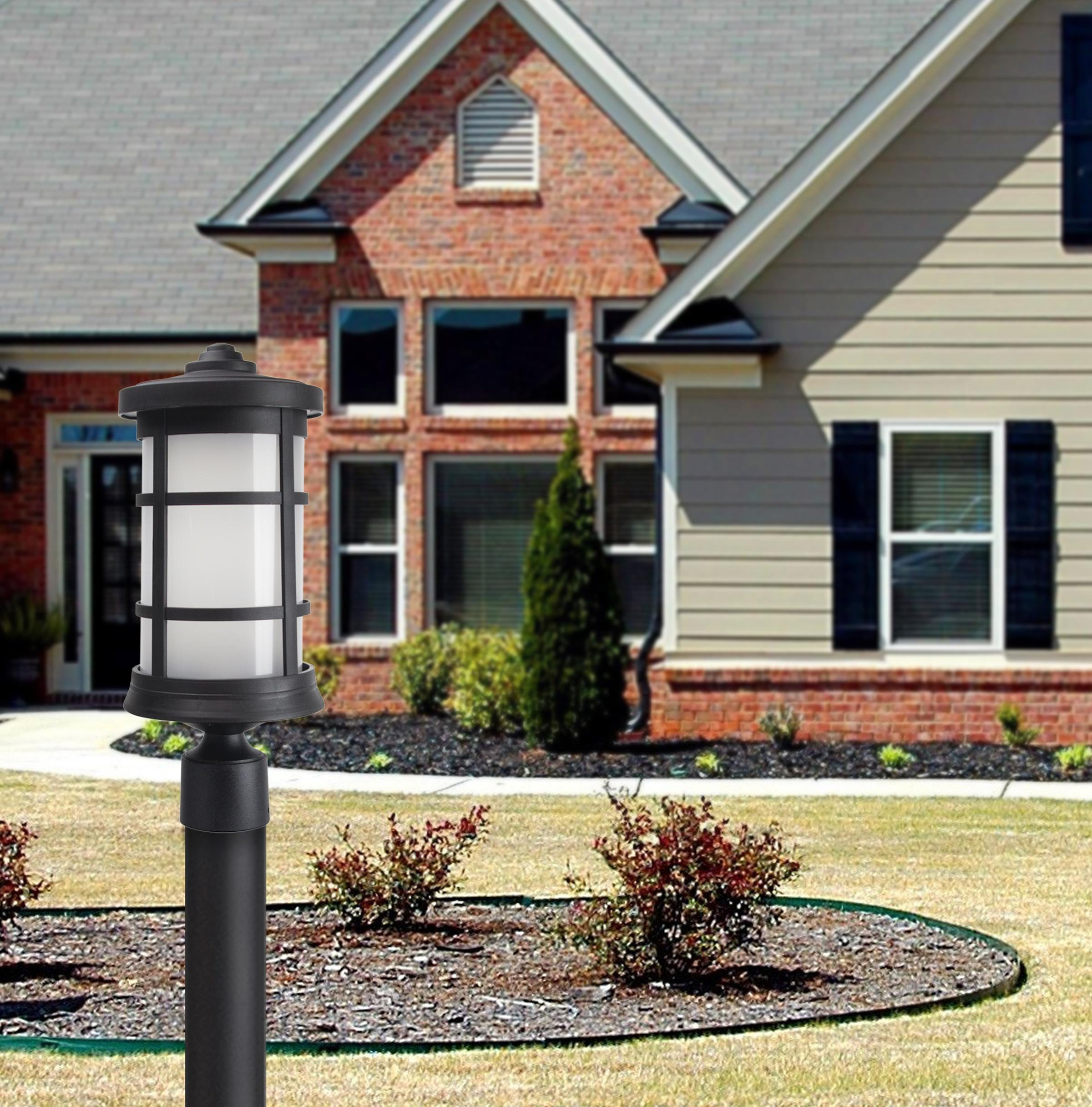 Solus Artisan Cylinder Post Top Fixture with Frosted Acrylic Lens 3000K ...