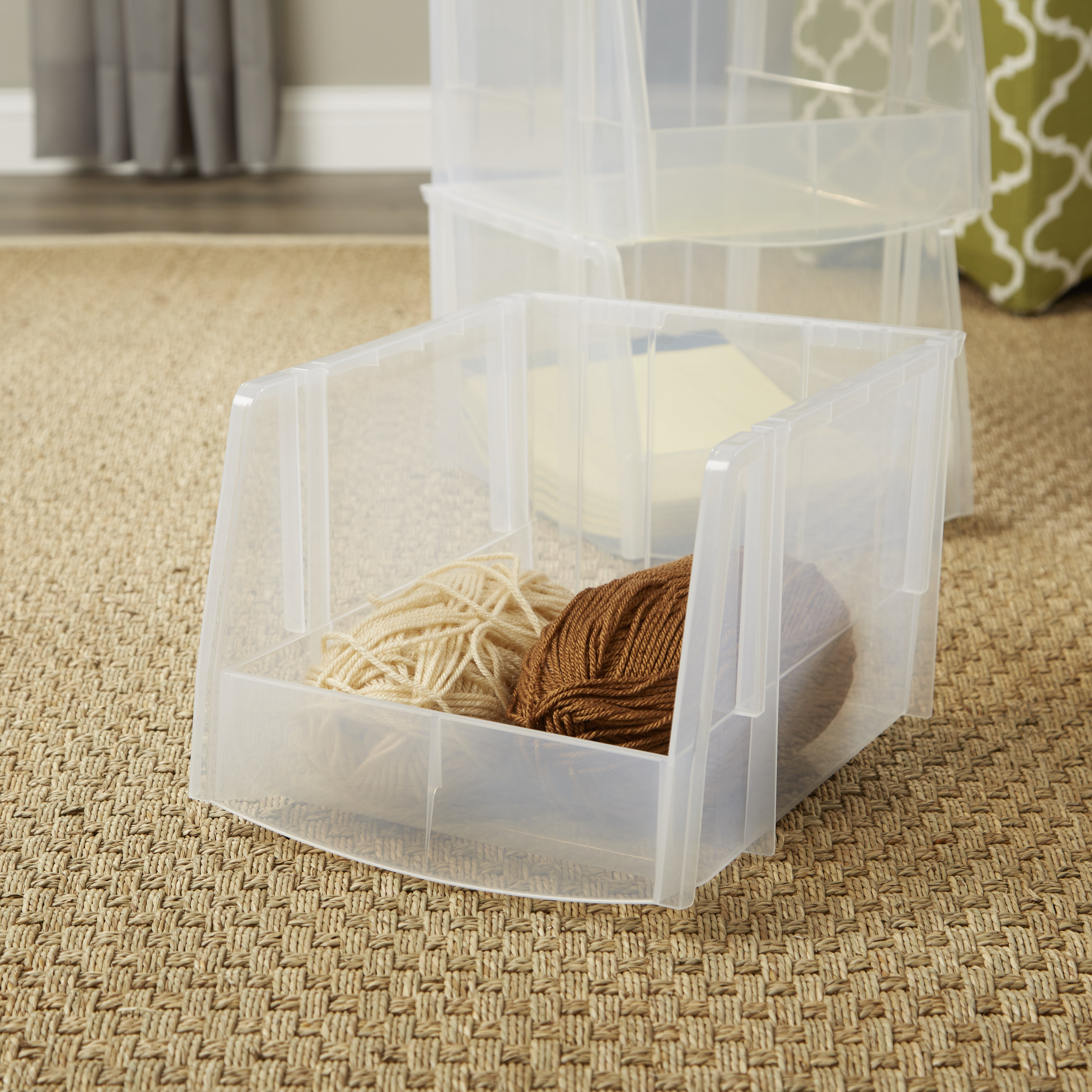 Wayfair Basics Aleana Large Stacking Plastic Bins Set & Reviews ...
