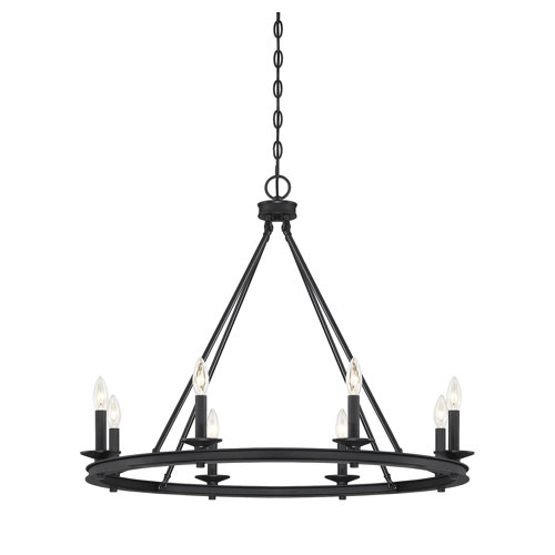 Poynor 8 Light Metal Dimmable Chandelier & Reviews | Birch Lane