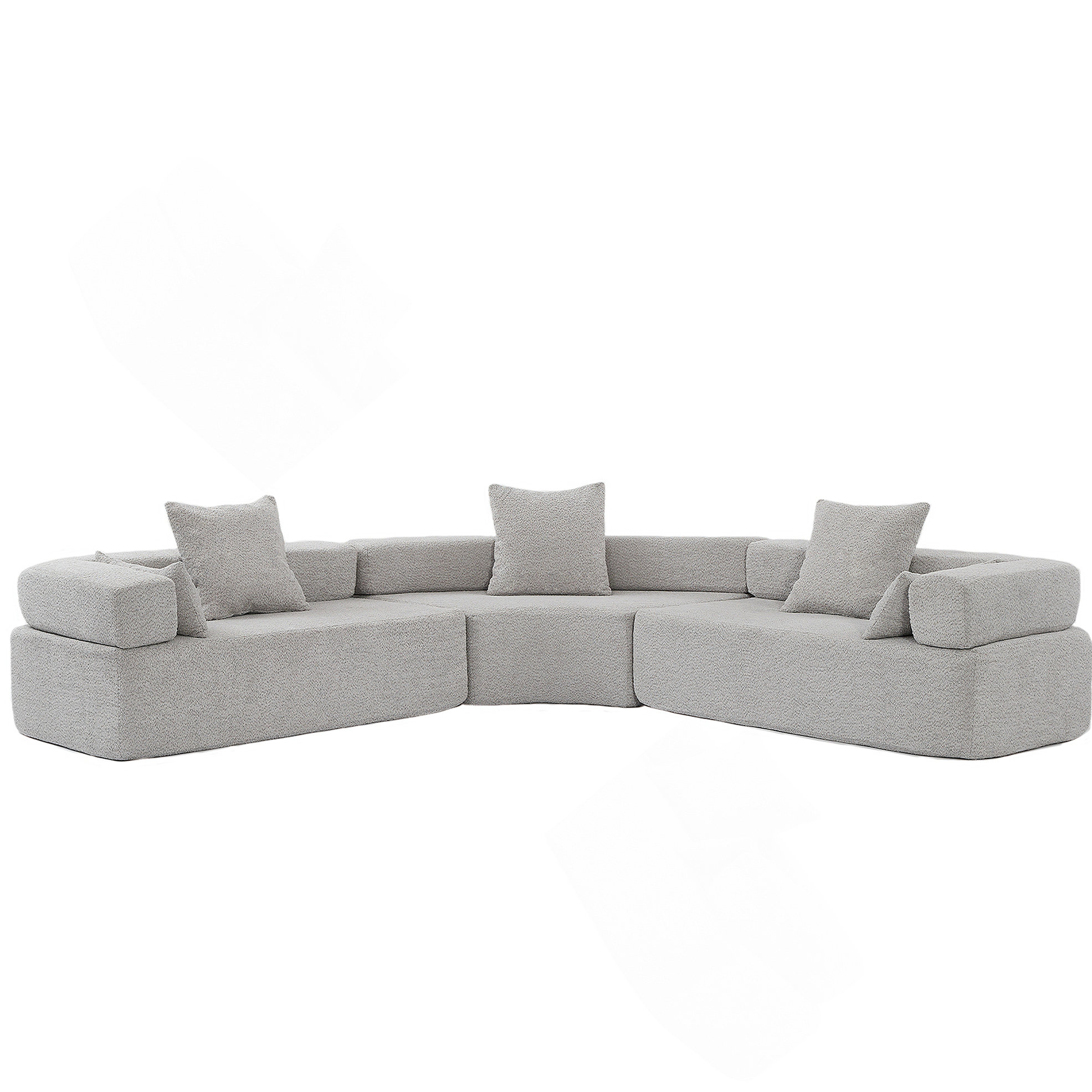 Latitude Run® Oversized Combination Sofa,Curved Sofa,Upholstered 4 ...