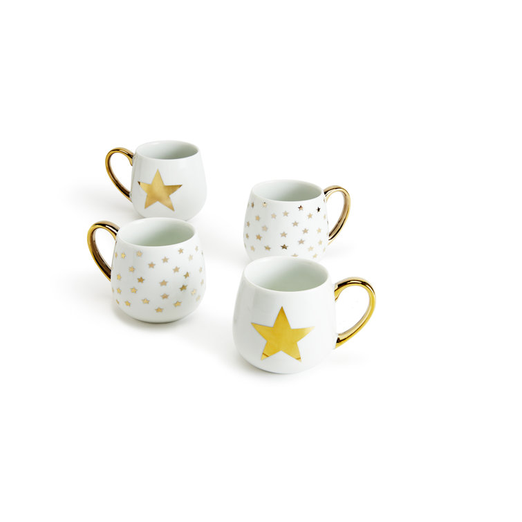 Canora Grey Mayon Gold Star Mug Set | Wayfair.co.uk
