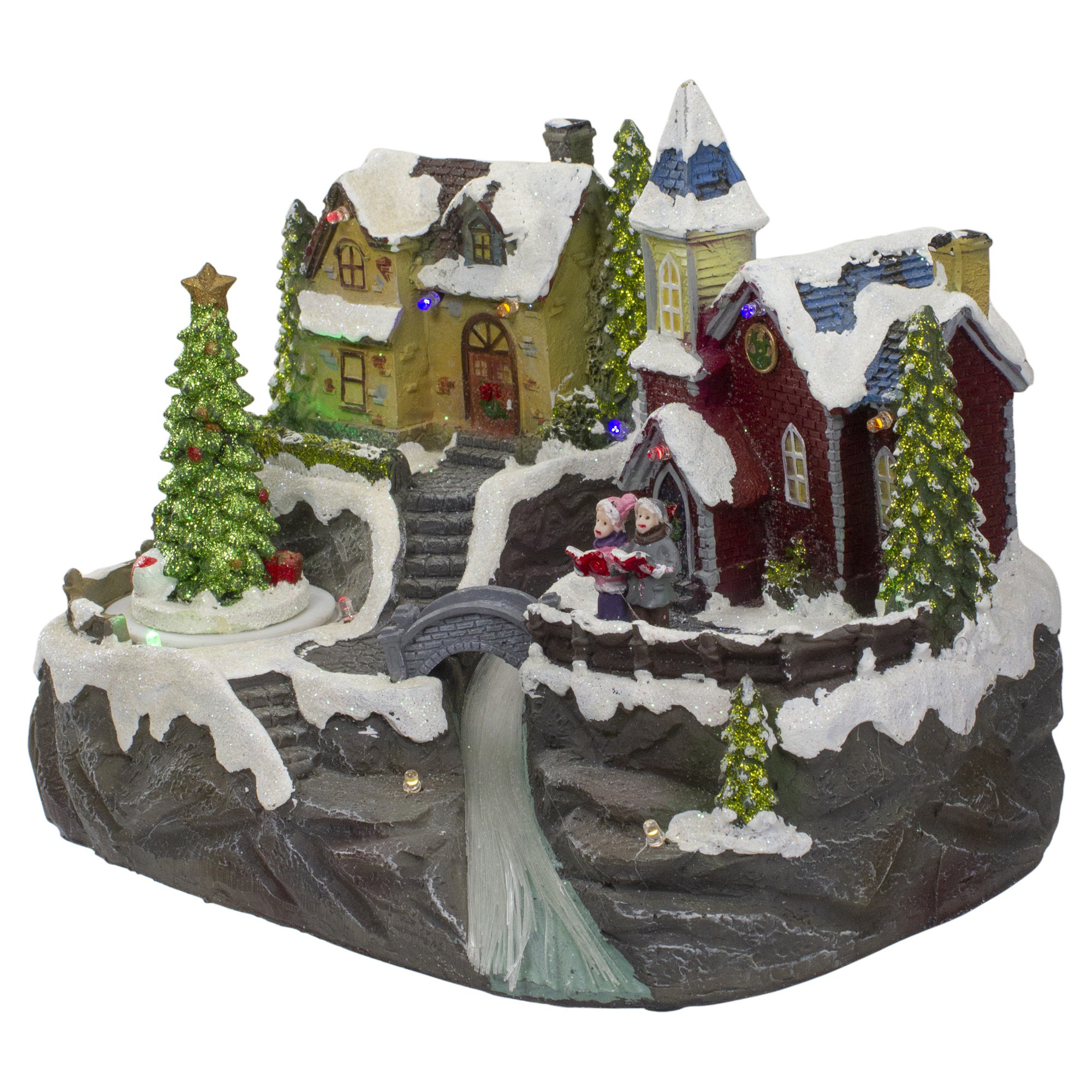 Northlight Seasonal 9" Lighted and Animated Christmas Village Scene ...