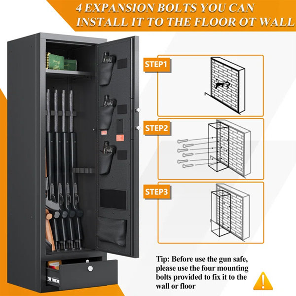 Kaer 13-15 Rifle Gun Safe,gun Safes For Home Rifle And Pistols,large ...