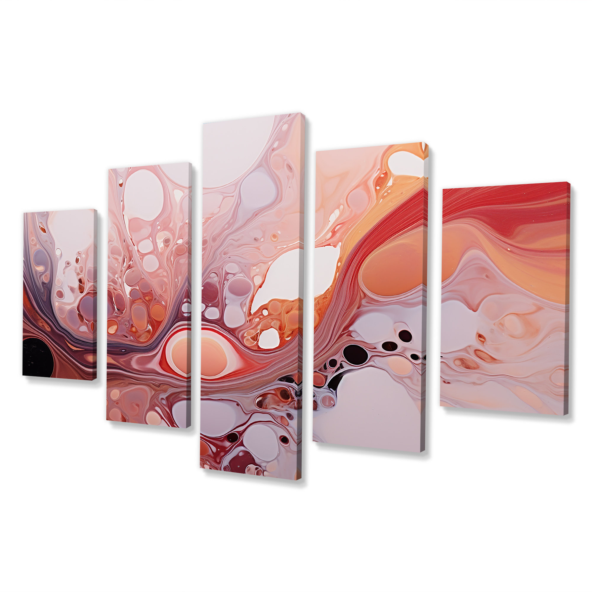 Ivy Bronx Pink Abstract Liquid Ink Galaxies III - Abstract Liquid Ink ...