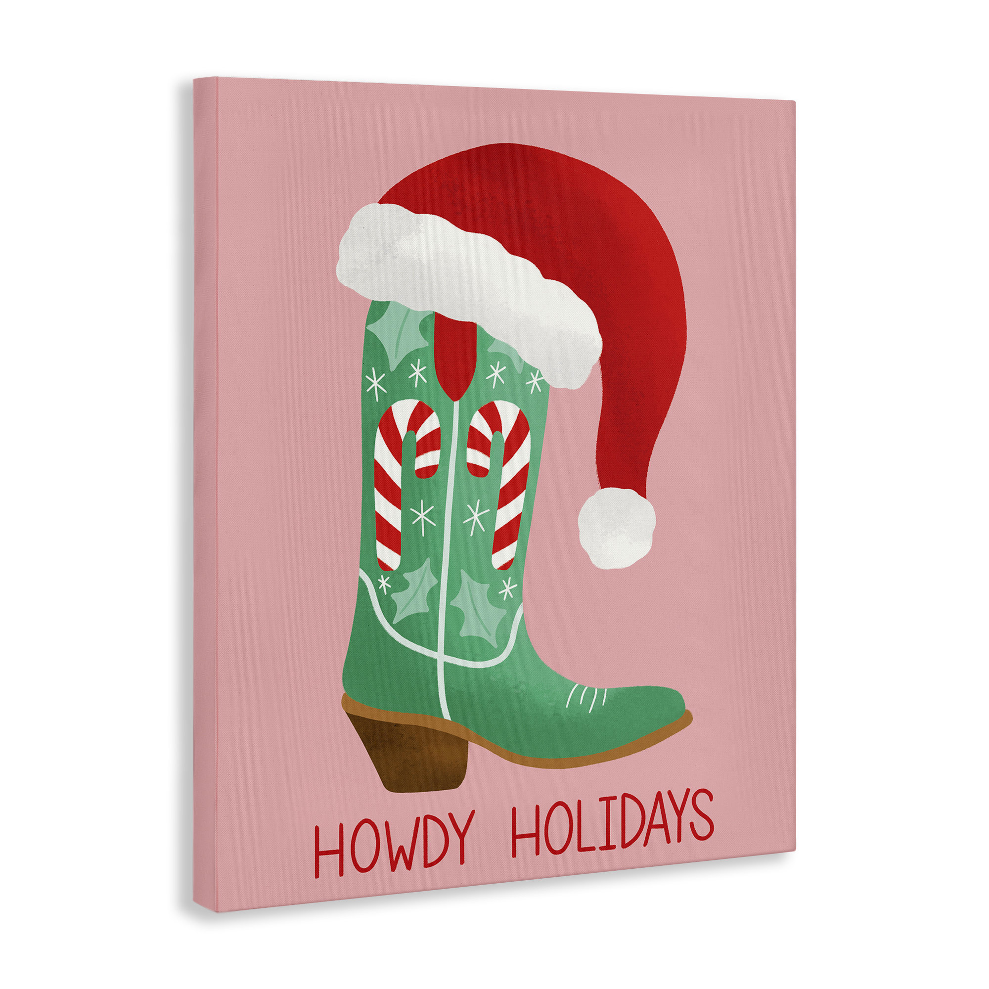 The Holiday Aisle® Howdy Holidays Boot & Hat Canvas Wall Art, design by ...