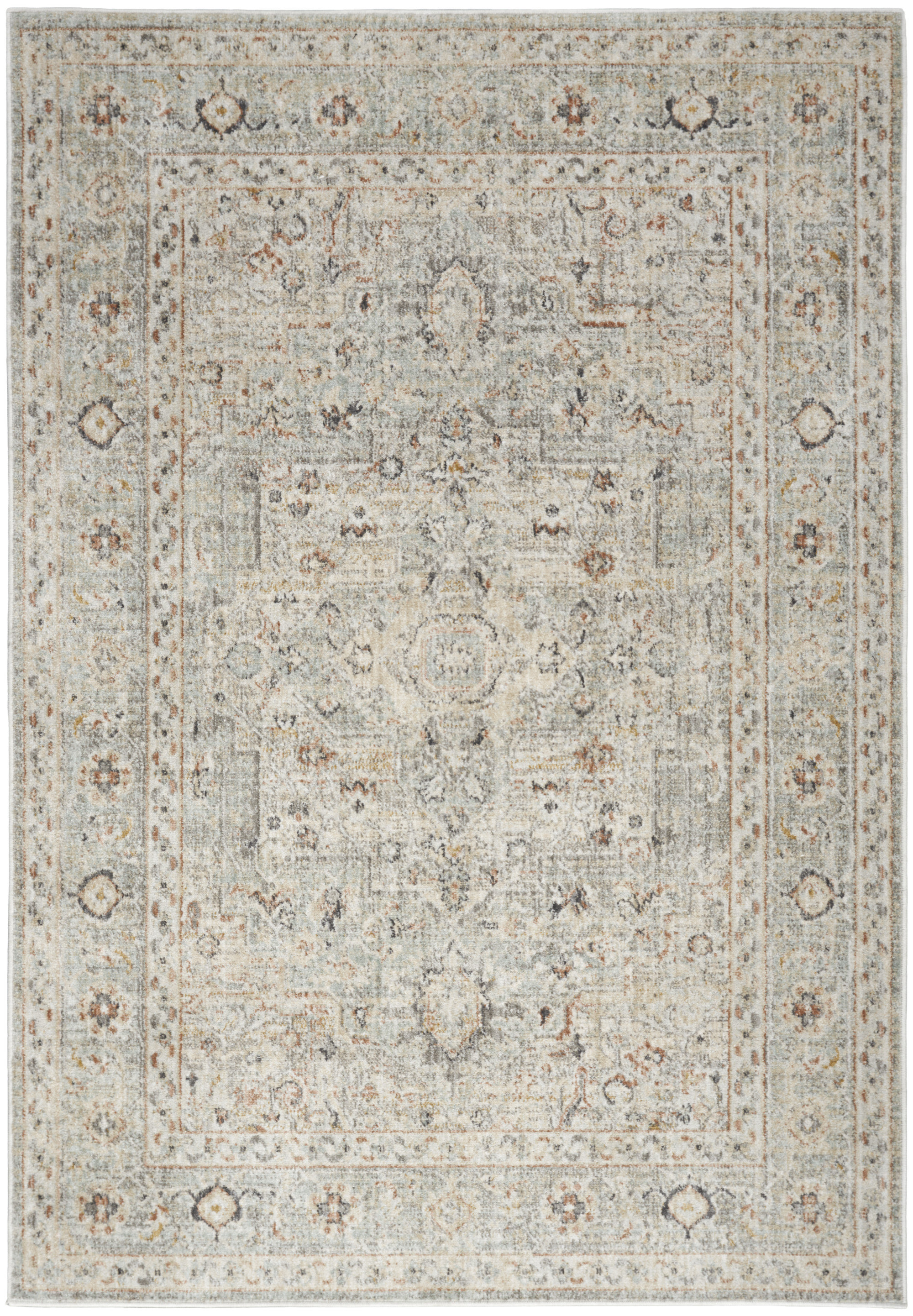 Charlton Home® Oushak Home Oriental Area Rug in Beige/Orange/Gray ...