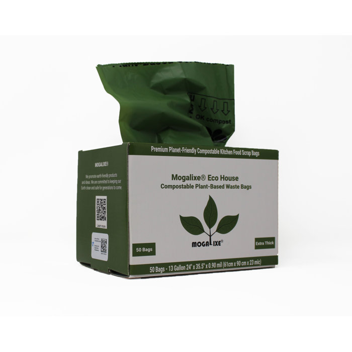 Mogalixe Compostable 13-Gal. Trash Bags | Wayfair