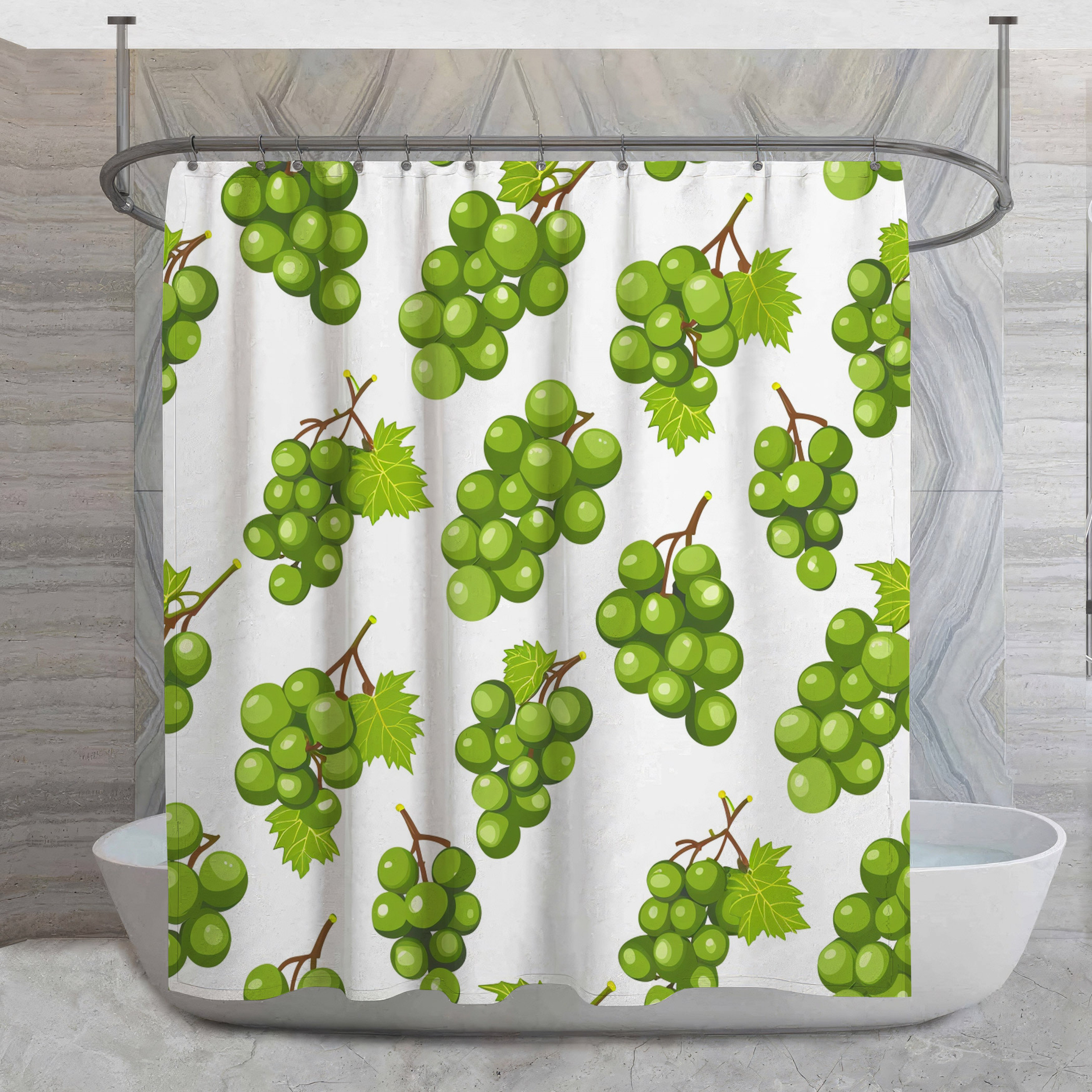 One Allium Way® Grapes Shower Curtain - Fruit Bathroom Decor Farmhouse ...
