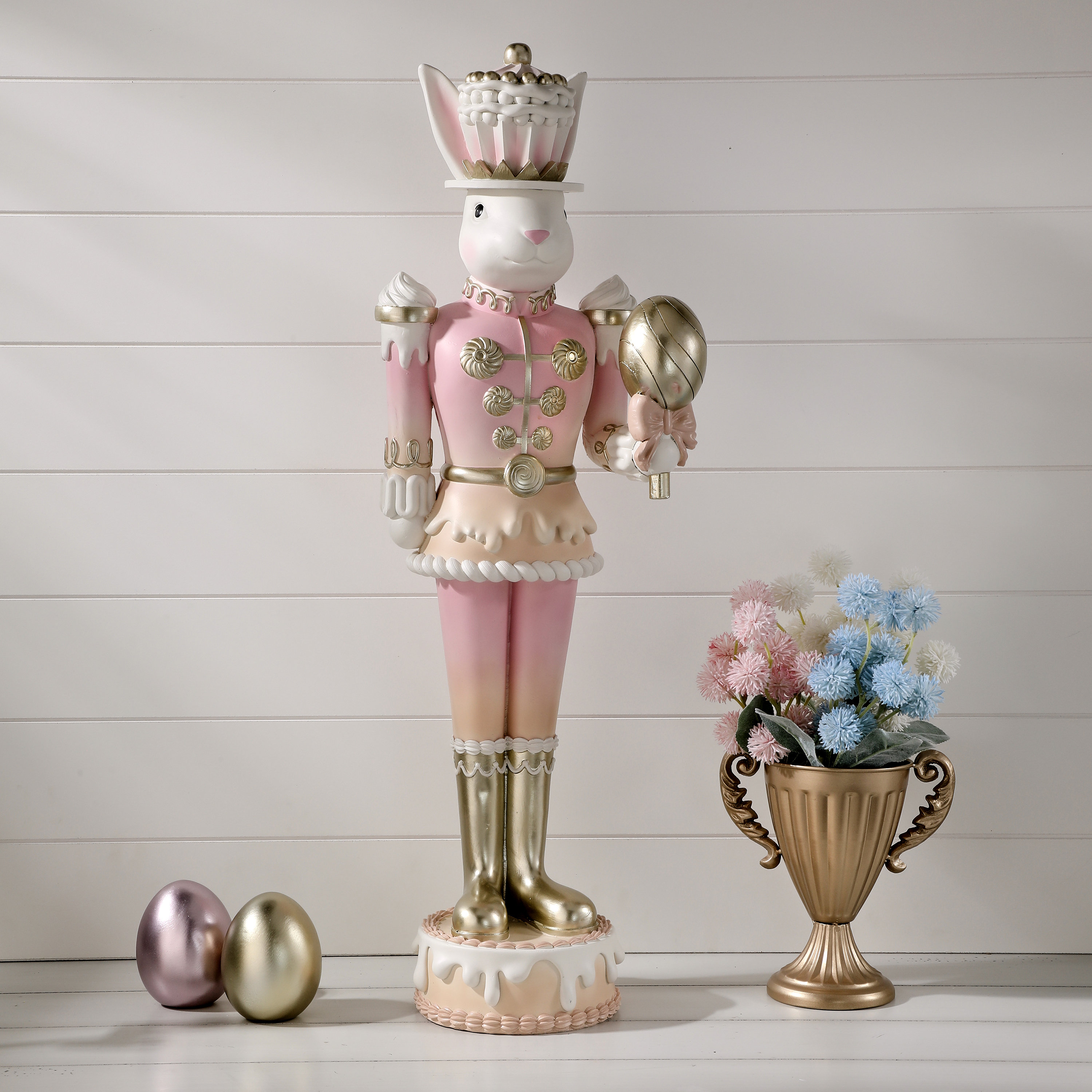 Trinx 31.5" Resin Candy Soldier Bunny | Wayfair