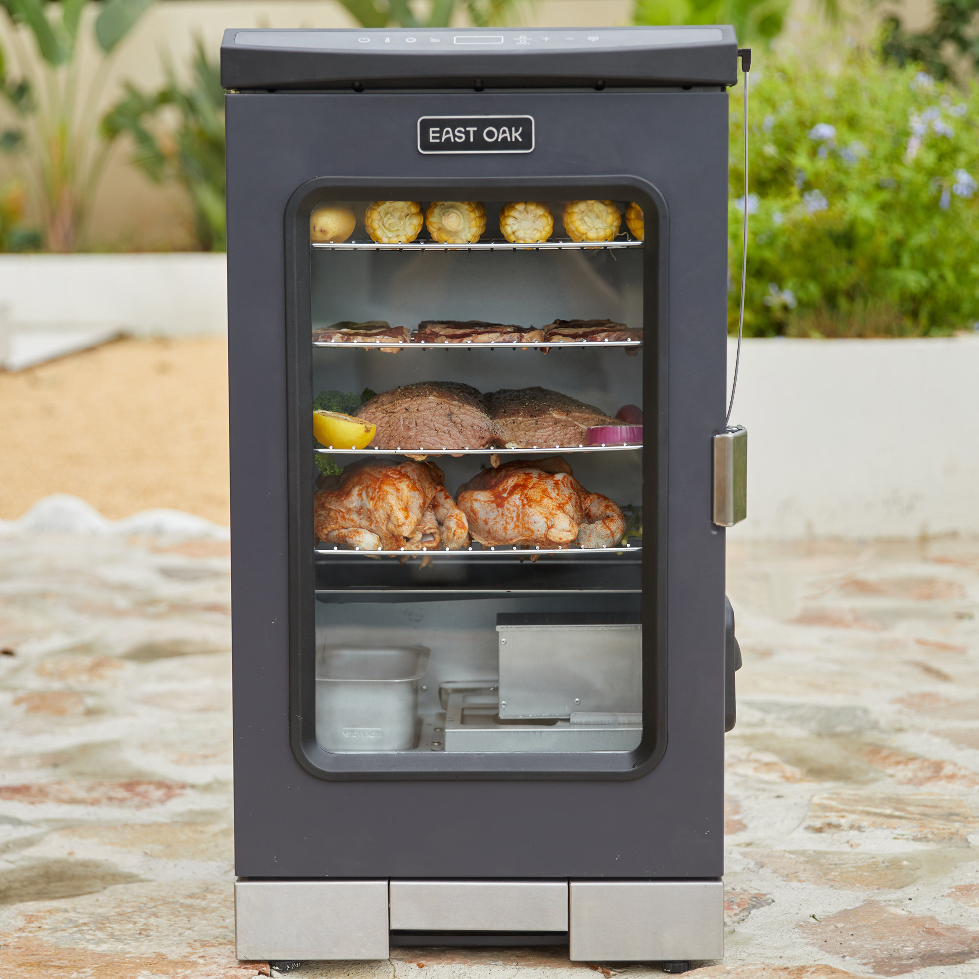 EAST OAK Electric Smoker Wood Burning Portable 725 Square Inches Smoker ...