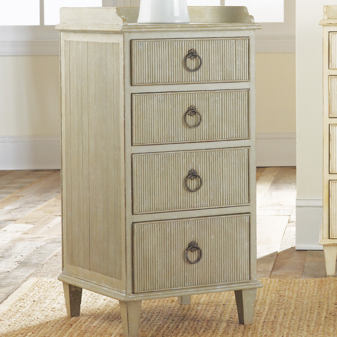 Modern History Home Gustavian 4 Drawer Square Accent Chest | Wayfair