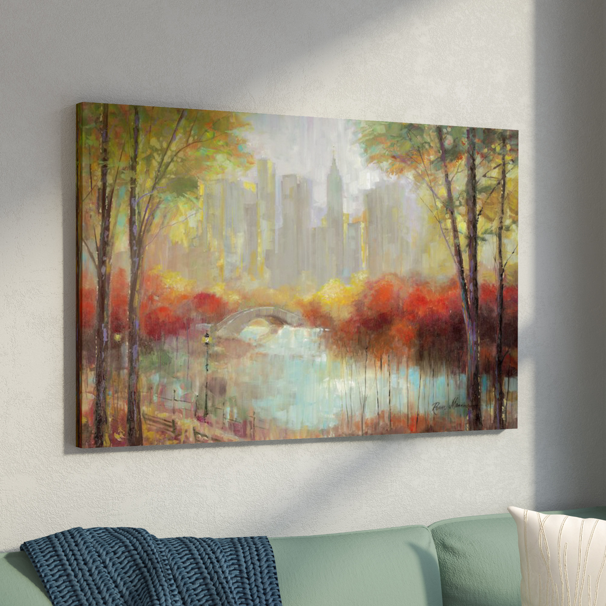 East Urban Home City View by Ruane Manning - Gallery-Wrapped Canvas ...