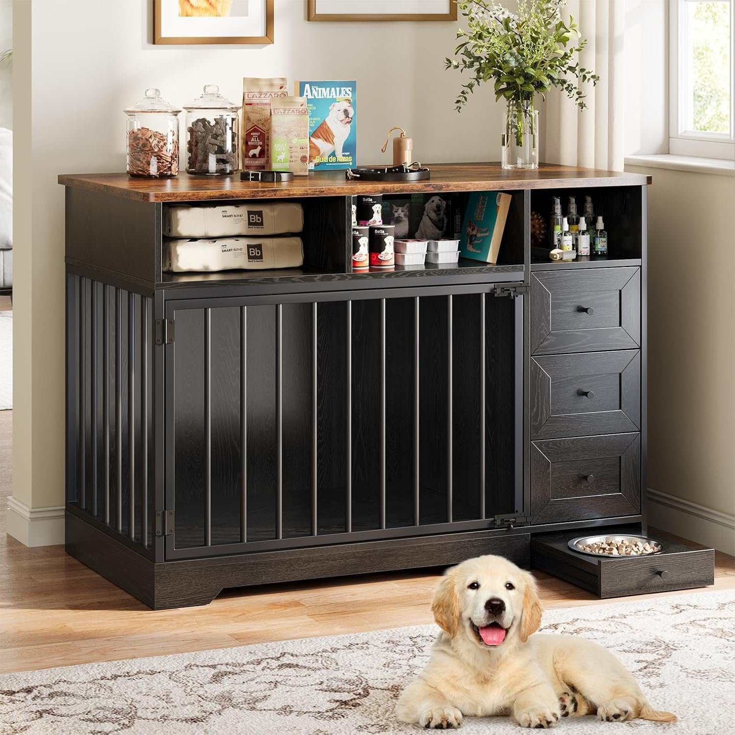 Tucker Murphy Pet™ 48''Dog Crate Furniture, Indoor Dog Kennel with ...