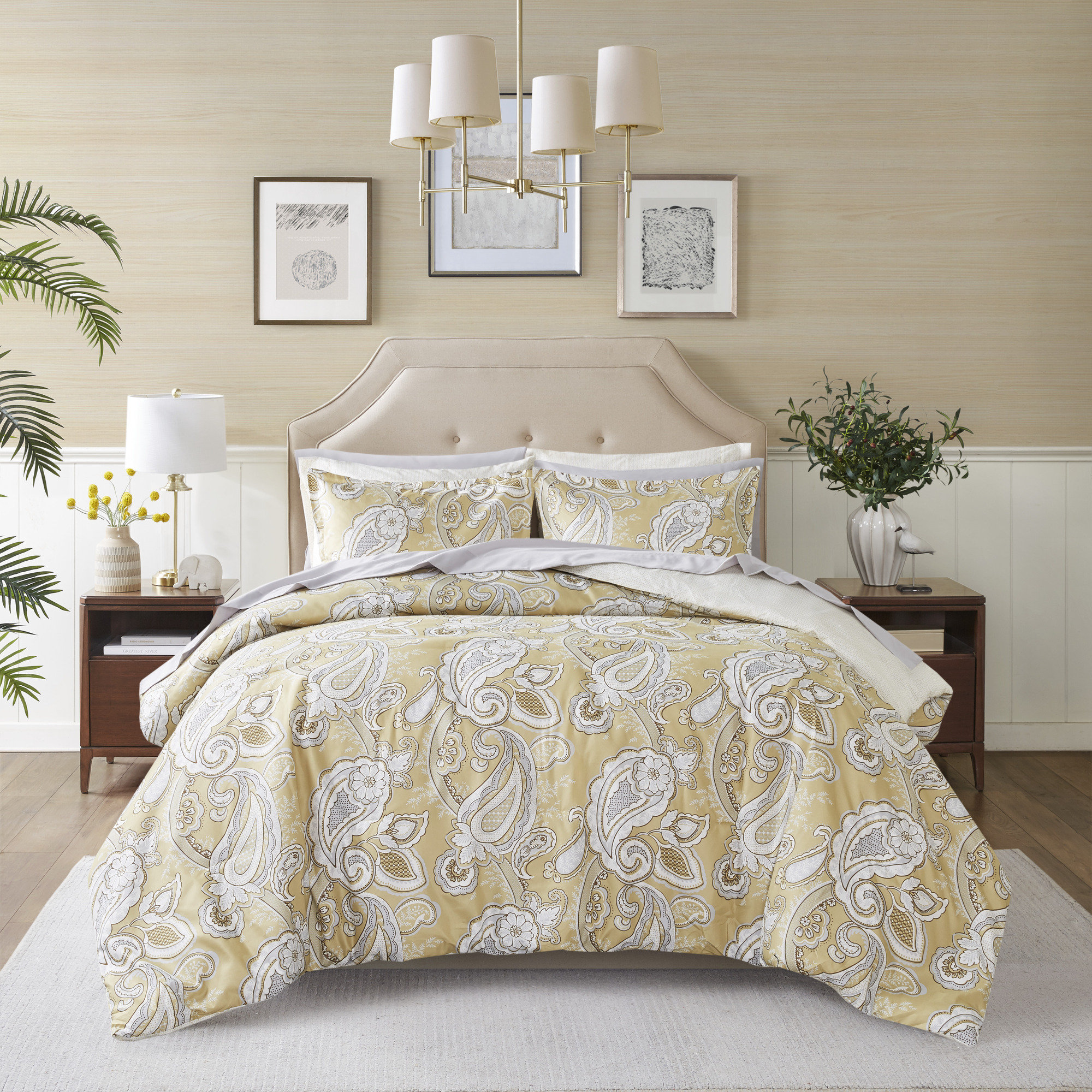 Madison Park Essentials Gracelyn Paisley Print Comforter Set with ...