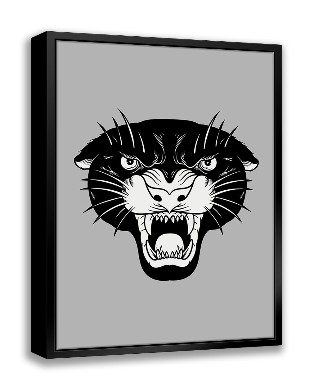 ATX Art Group LLC Vintage Panther-Giclee On Canvas With Float Frame ...