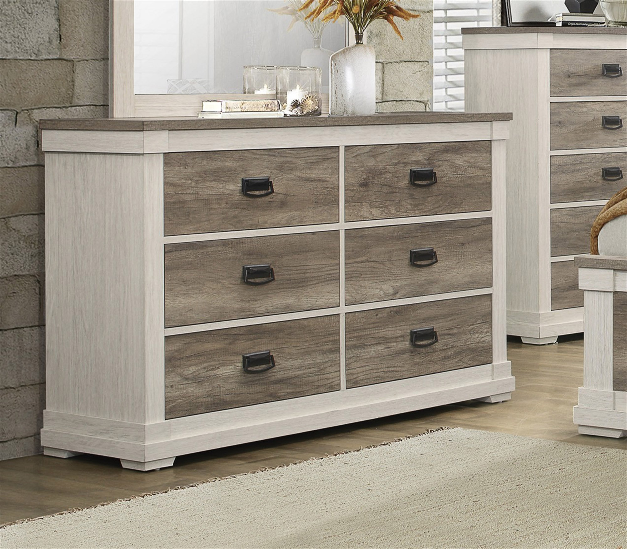 August Grove Charming Transitional Style Dresser With Antique Handles ...