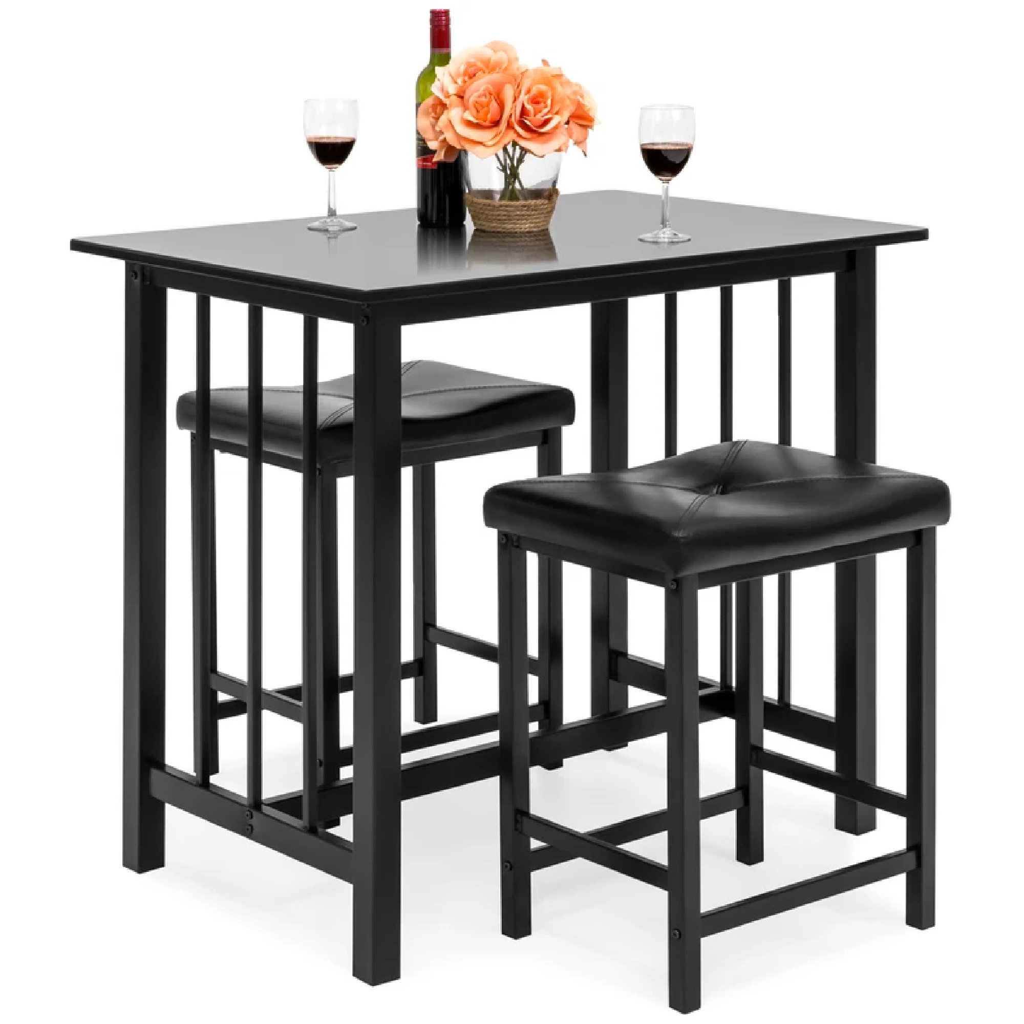 Ebern Designs Quineisha 3 - Piece Faux Marble Top Dining Set & Reviews ...