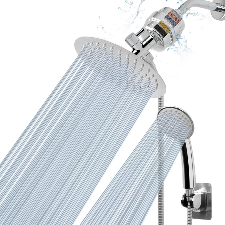 XWSI Massage/Jet Dual Shower Head 1.8 GPM GPM | Wayfair