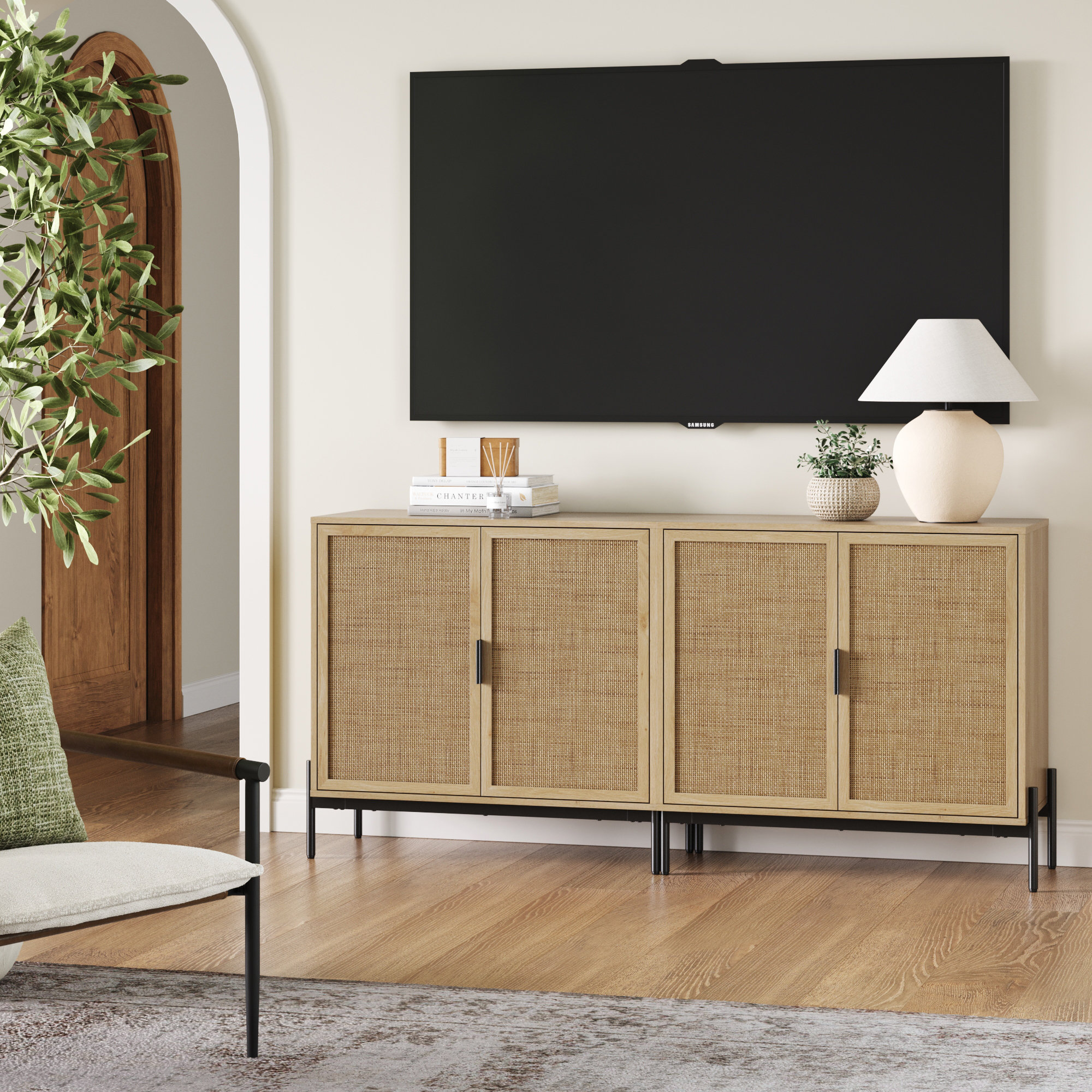 Bay Isle Home™ Entryway Storage Cabinet Or TV Stand & Reviews | Wayfair