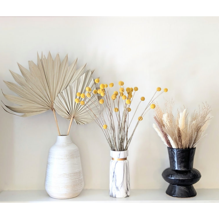Primrue Preserved Billy Buttons Arrangement in Vase - Wayfair Canada