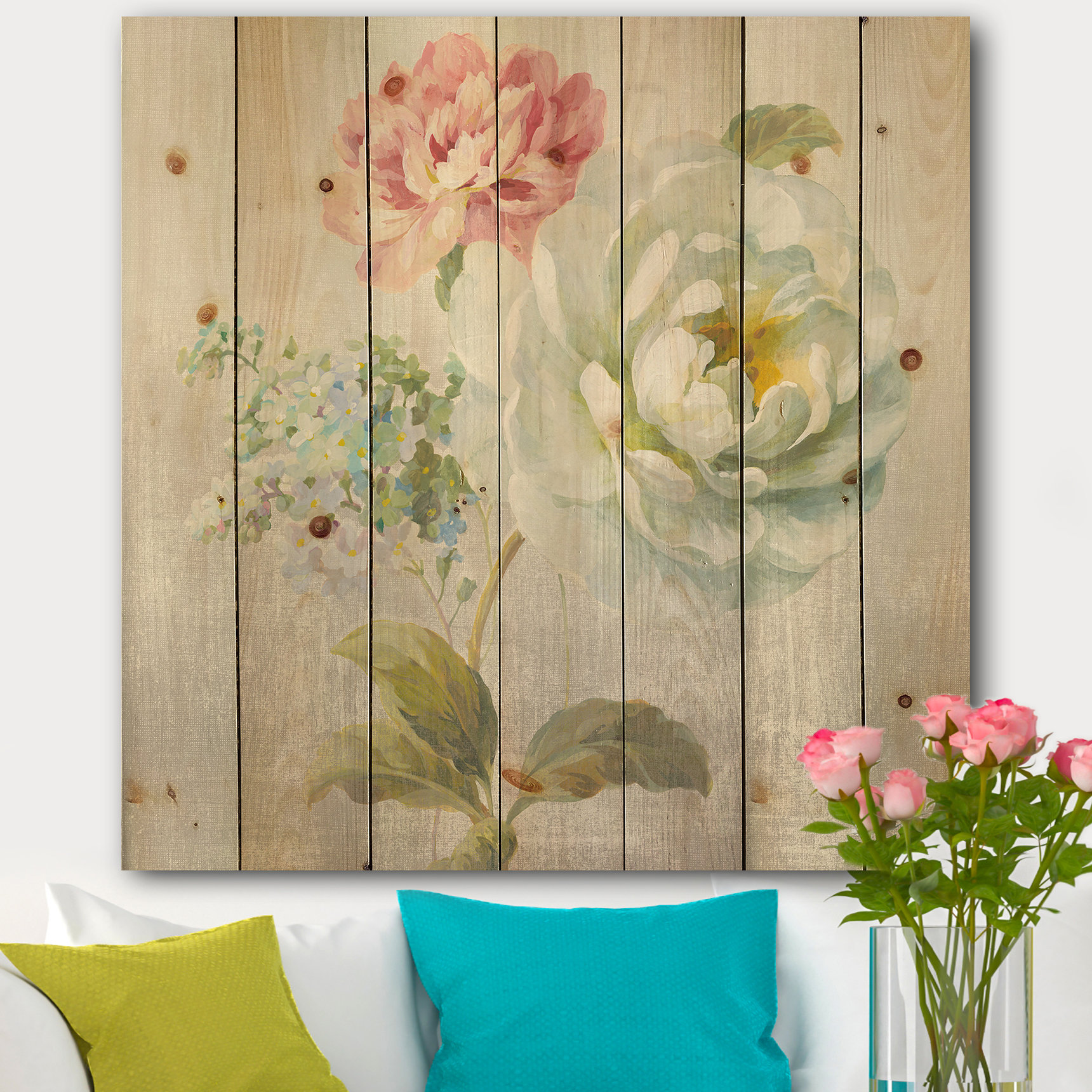East Urban Home Country Flower Bouquet - Cabin and Lodge Print on ...