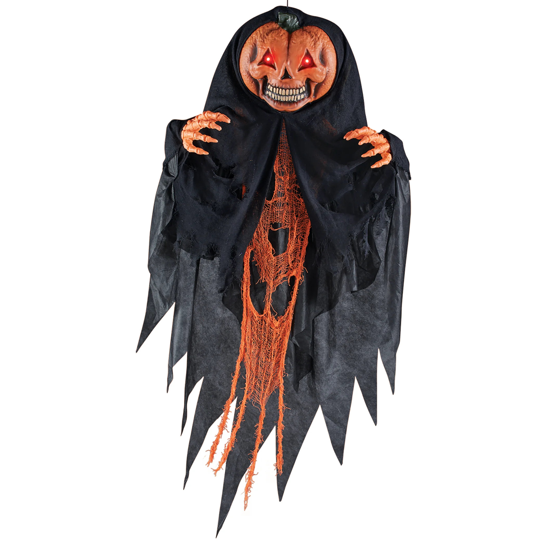 Dakota Fields Spooky 4-Foot Hanging Shaking Pumpkin Man Halloween ...