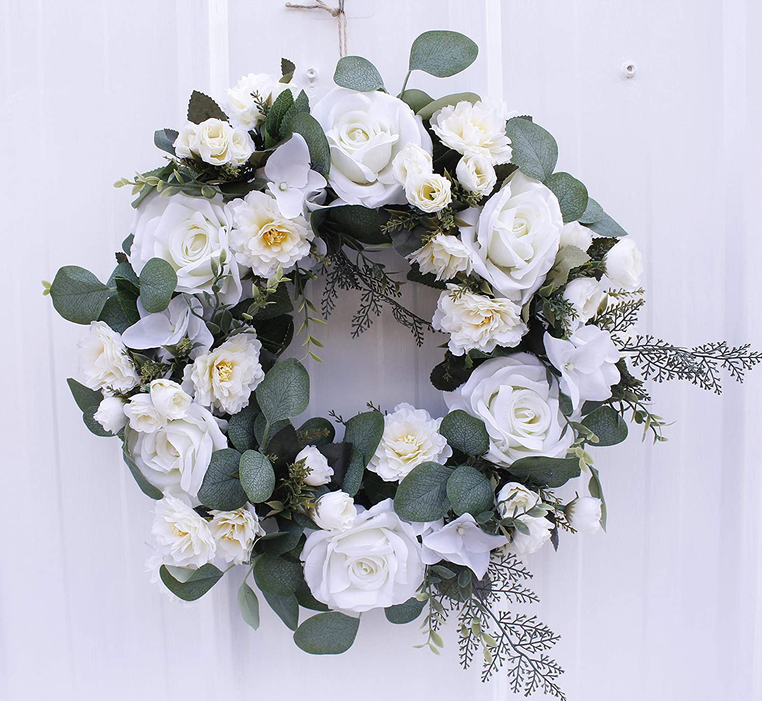 The Holiday Aisle® Ansuma 18-inch Handmade Artificial Rose Wreath for ...