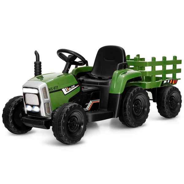 Costway 12 Volt 1 Seater Tractors / Construction Wagon / Trailer with ...
