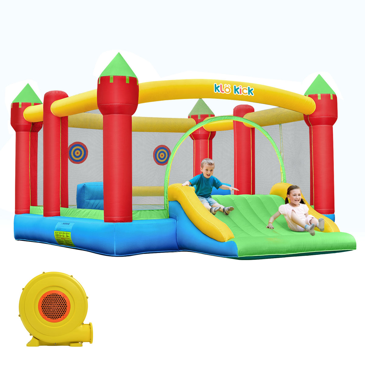 Klo Kick 15.3'x 12' 840D Large Bounce House Oxford Inflatable Bouncers ...