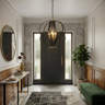 Steelside™ Avers 17.3" W 4-Light Wrought Iron Geometric Chandelier ...
