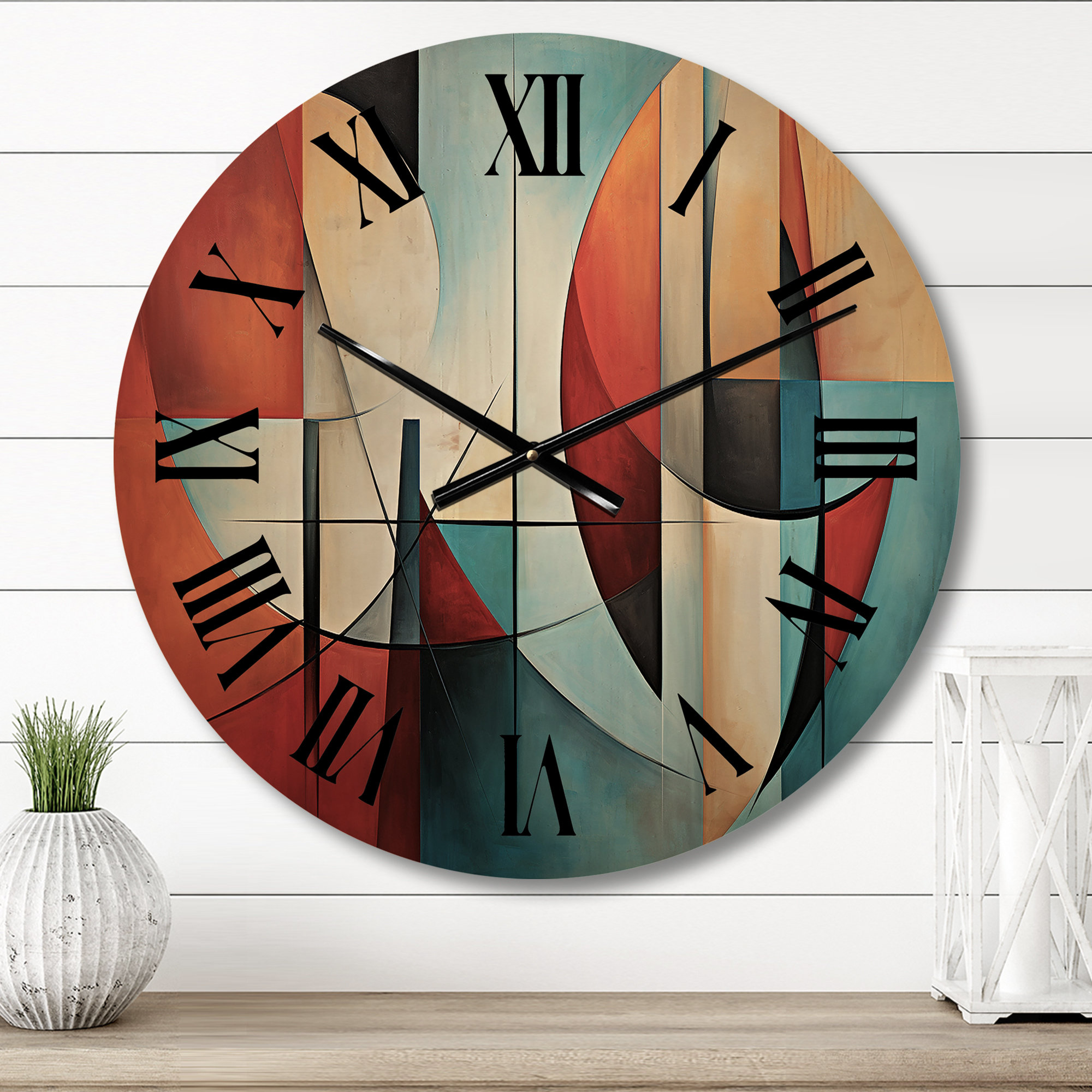 East Urban Home Cubism Geometric Portrait III - Cubism Oversized Wood ...