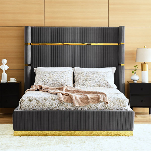Mercer41 Jomiah Upholstered Wingback Bed | Wayfair