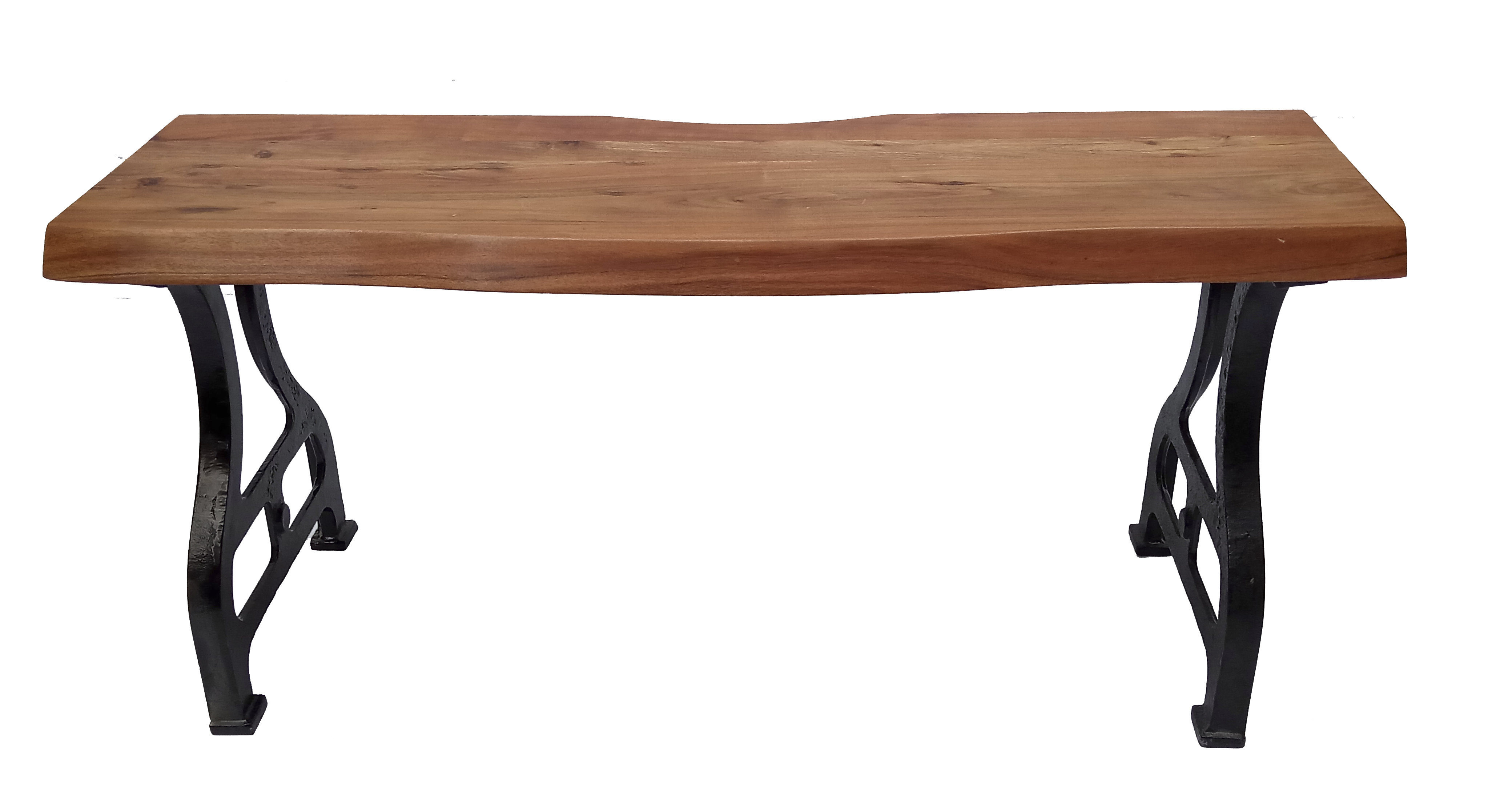 Williston Forge Wood Bench With Metal Legs | Wayfair