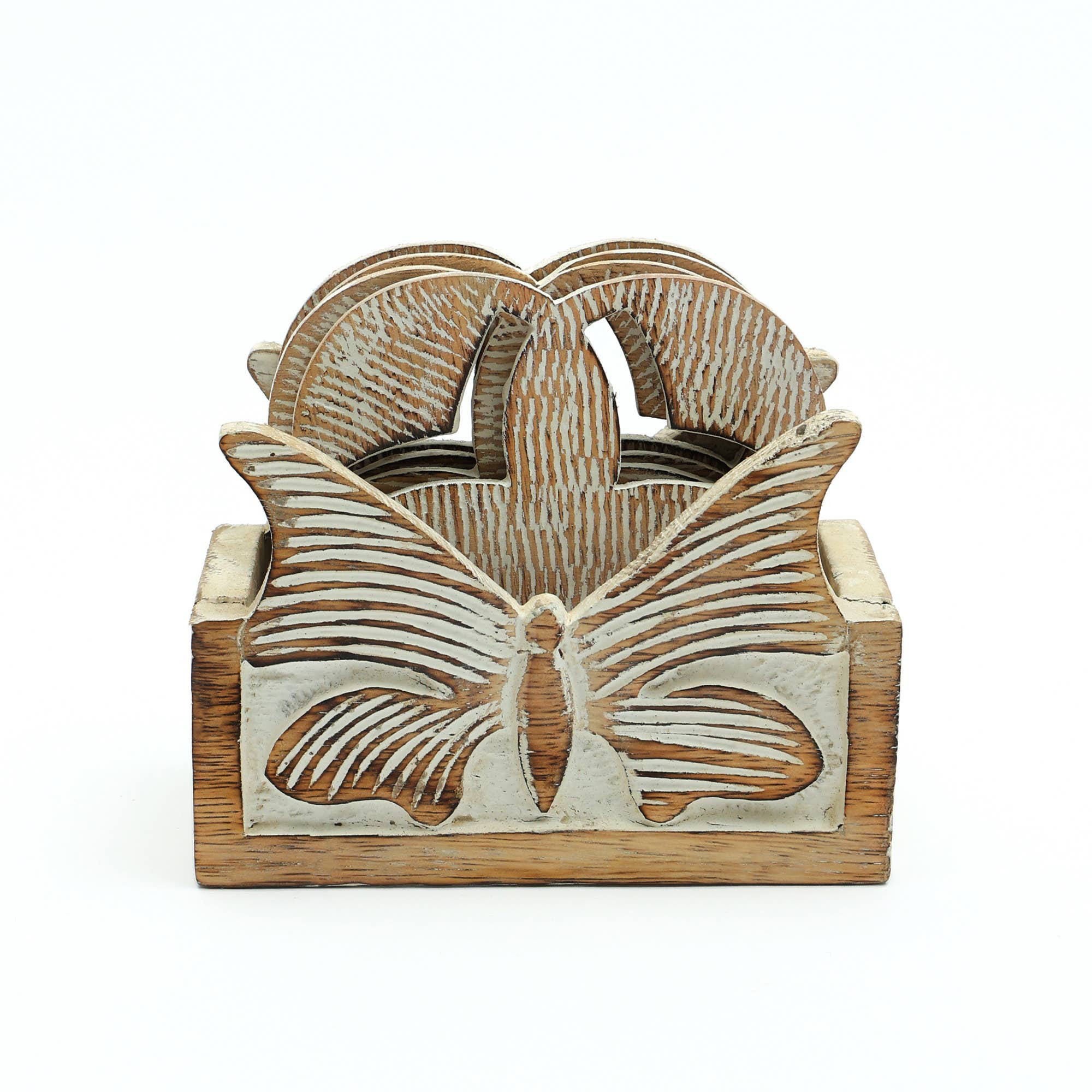 Millwood Pines Wooden Coasters for Home and Office Use-Set Of 4 | Wayfair