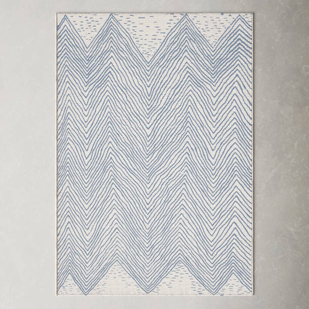 Silva Geometric Gray/White Indoor / Outdoor Area Rug & Reviews | AllModern