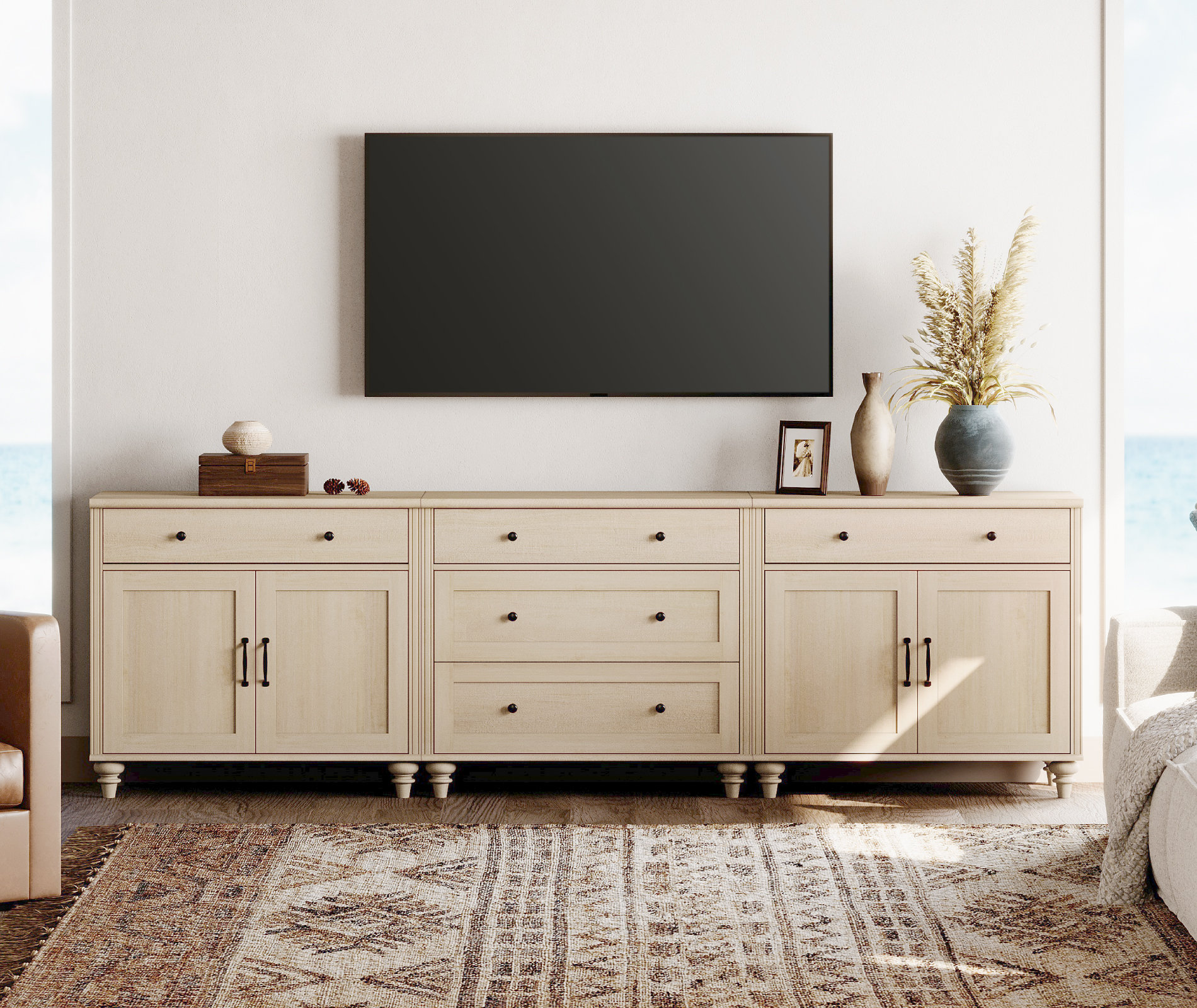 Alcott Hill® TV Stand For 100 Inch TV, 3-In-1 TV Console Table For 75 ...