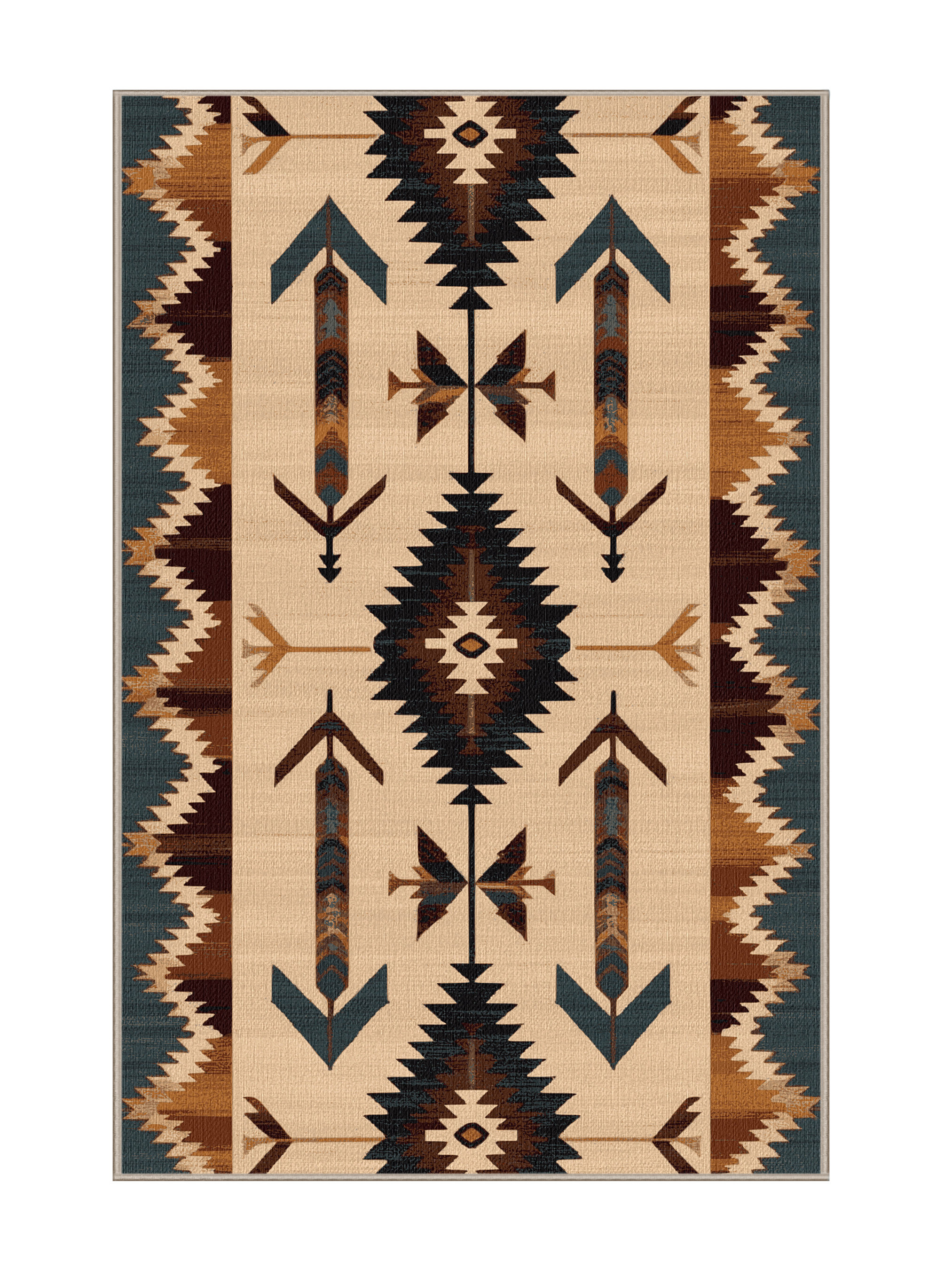 Foundry Select Washable Arrowhead Geometry Southwestern Area Rug | Wayfair
