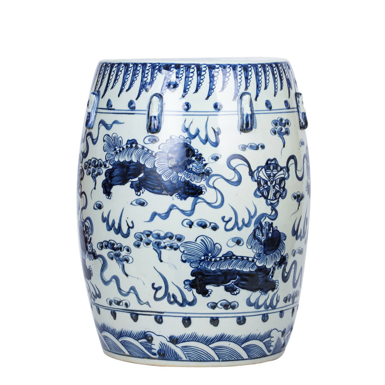 Legend of Asia Lion Motif Garden Stool | Wayfair