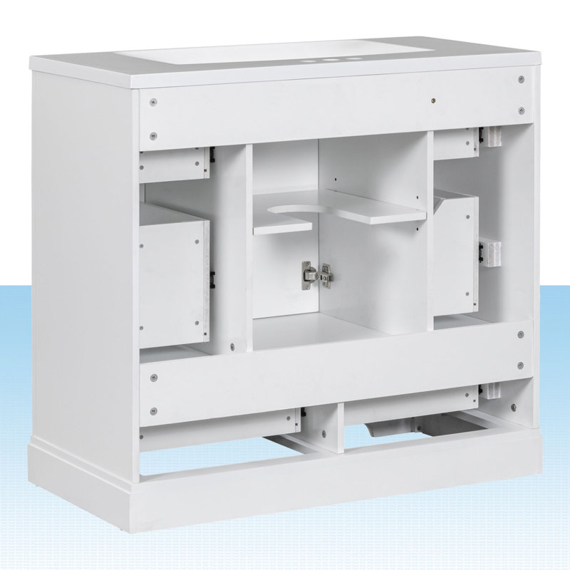 Winston Porter Raedon 36'' Single Bathroom Vanity with Ceramic Top ...