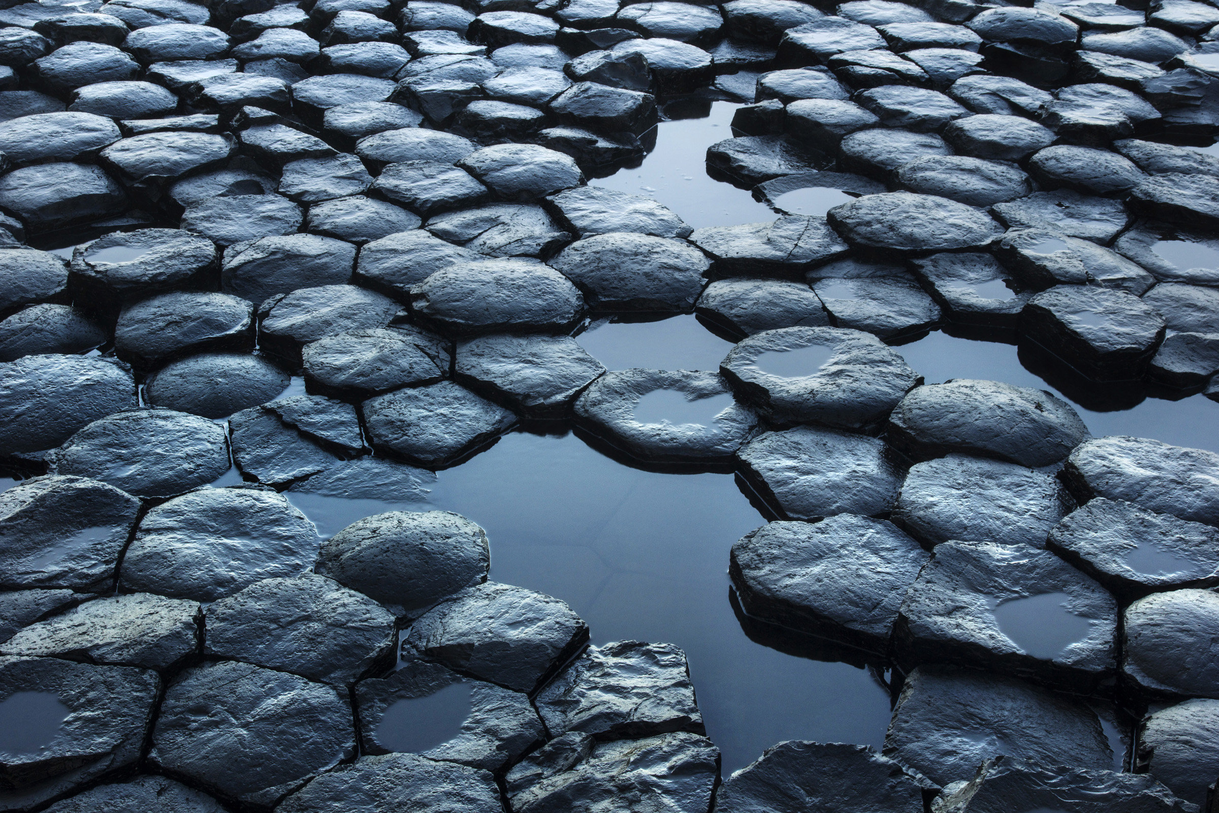 Hokku Designs Basaltic Rock - Wrapped Canvas Photograph | Wayfair