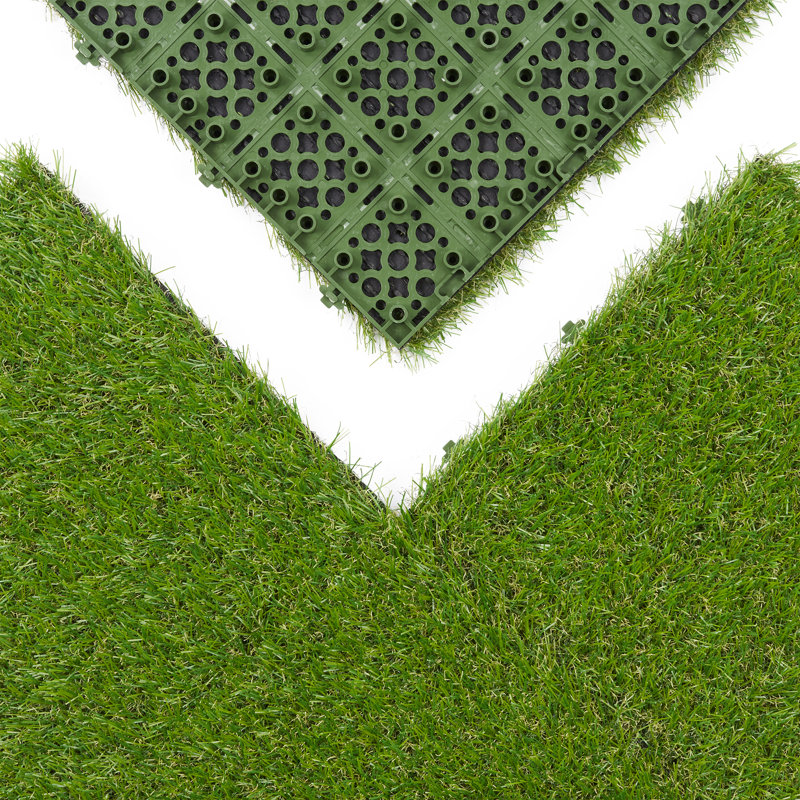 Ottomanson Evergreen Artificial Interlocking Turf & Reviews | Wayfair