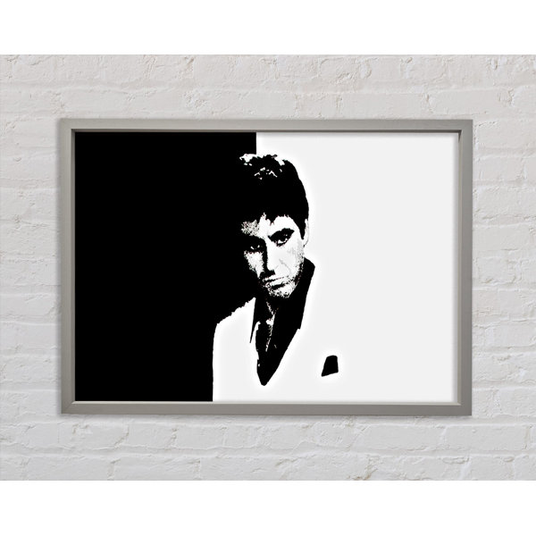Ebern Designs Scarface B N W - Single Picture Frame Art Prints on ...