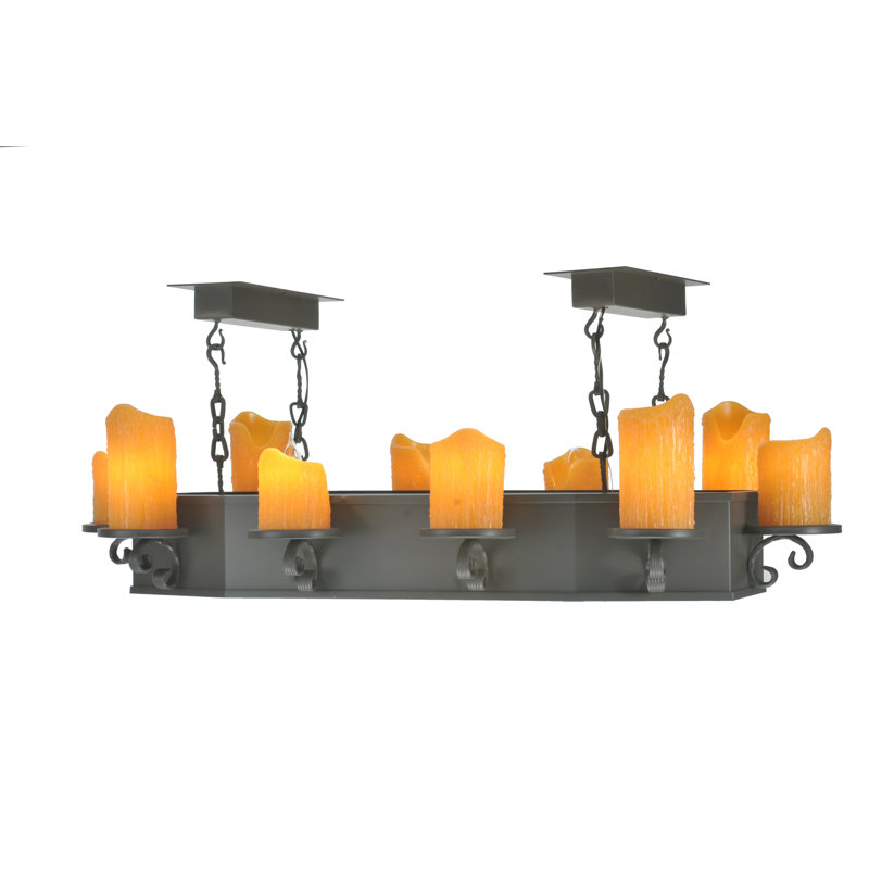 Meyda Lighting 10 - Light Wrought Iron Kitchen Island Pendant | Wayfair