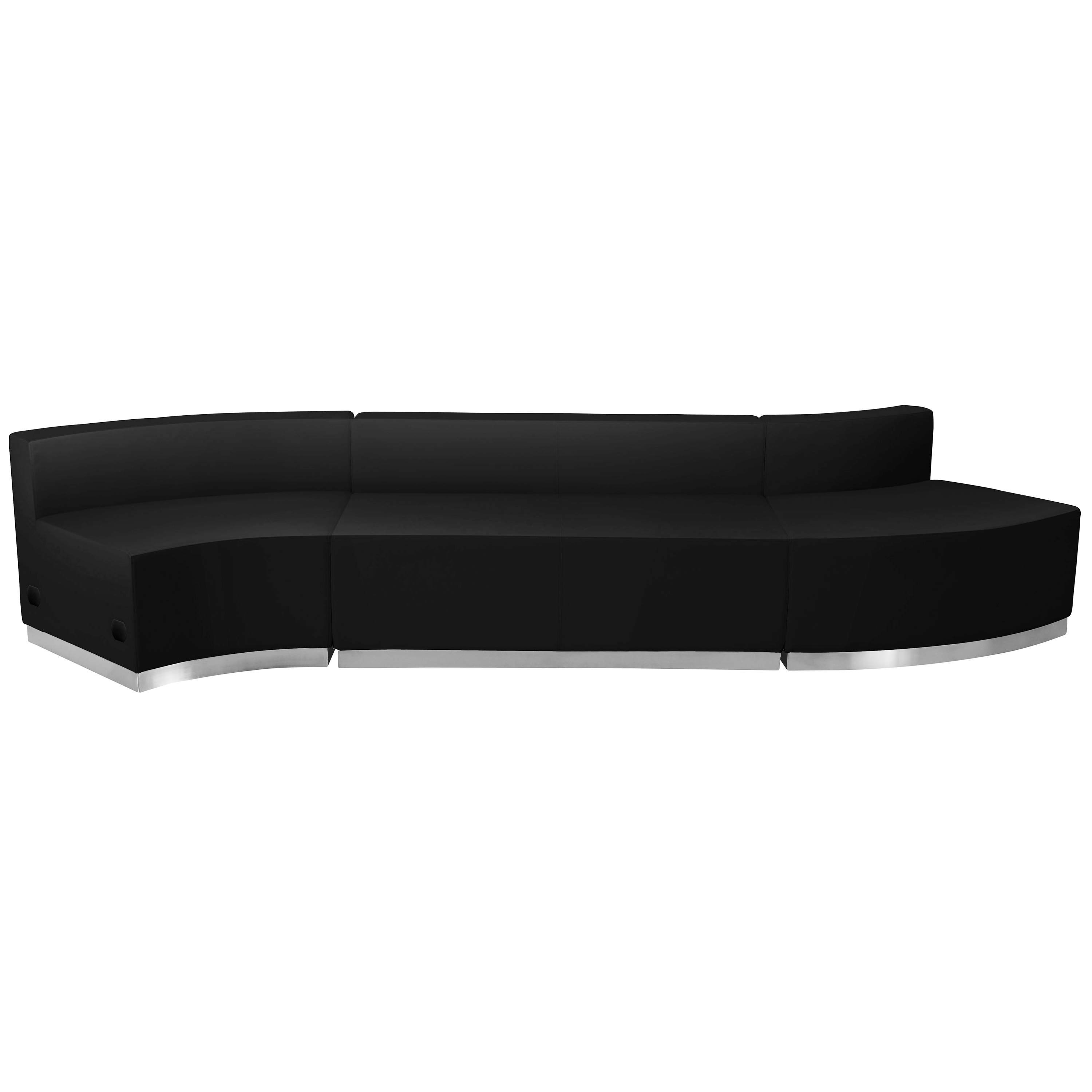 Flash Furniture 3 Pc Leathersoft Modular Reception Configuration Wtaut Back Andseat Wayfair