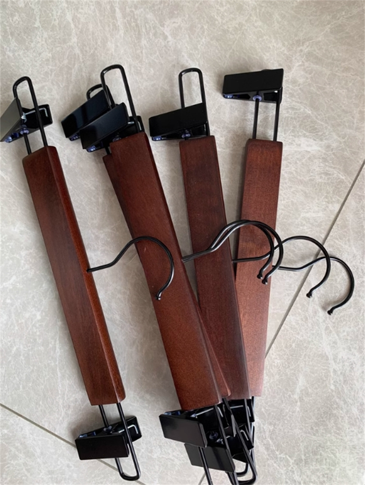 Rebrilliant Solid Wood Pants Hanger with Clips | Wayfair