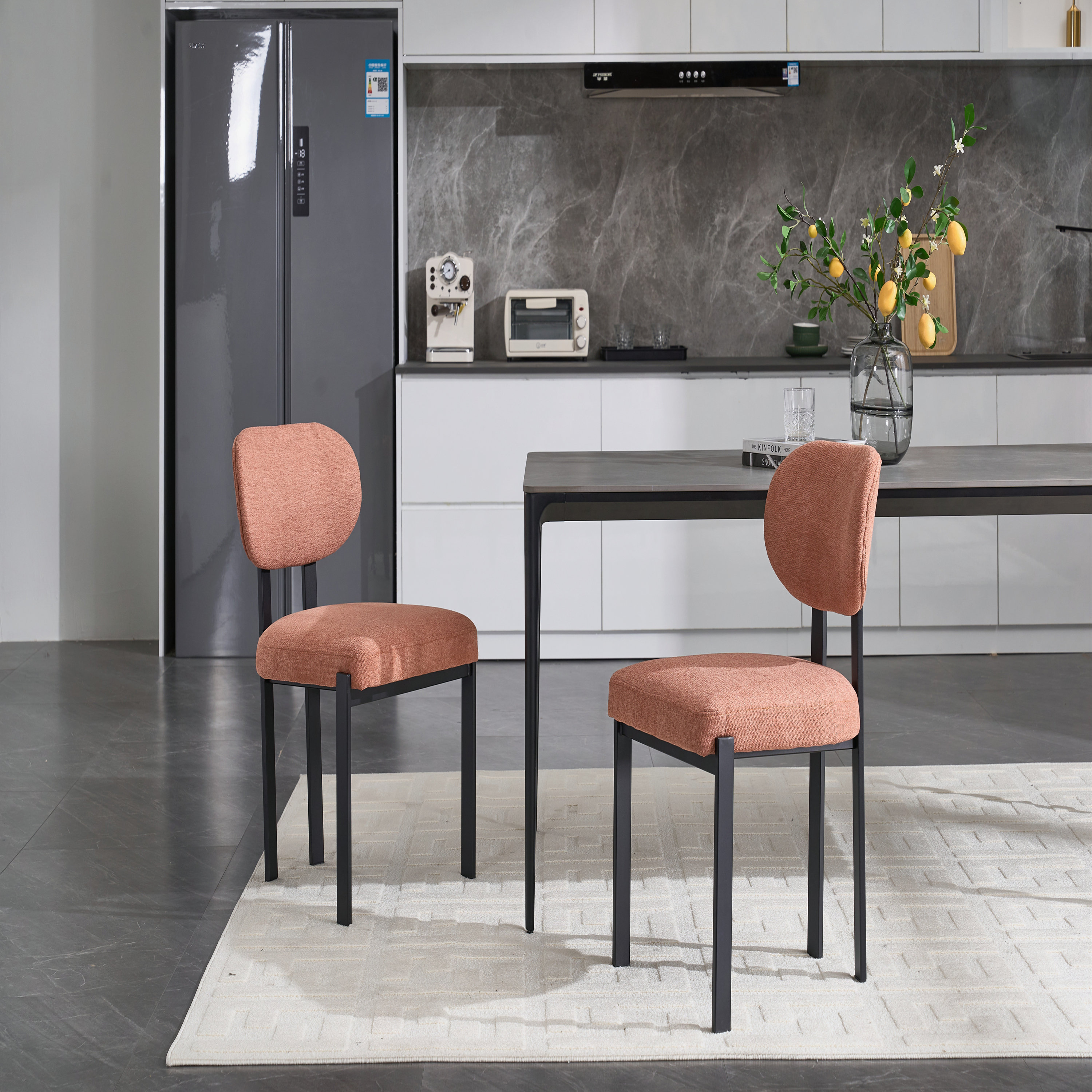 George Oliver Modern Dining Room Chairs Set Of 2, Mid-Century ...