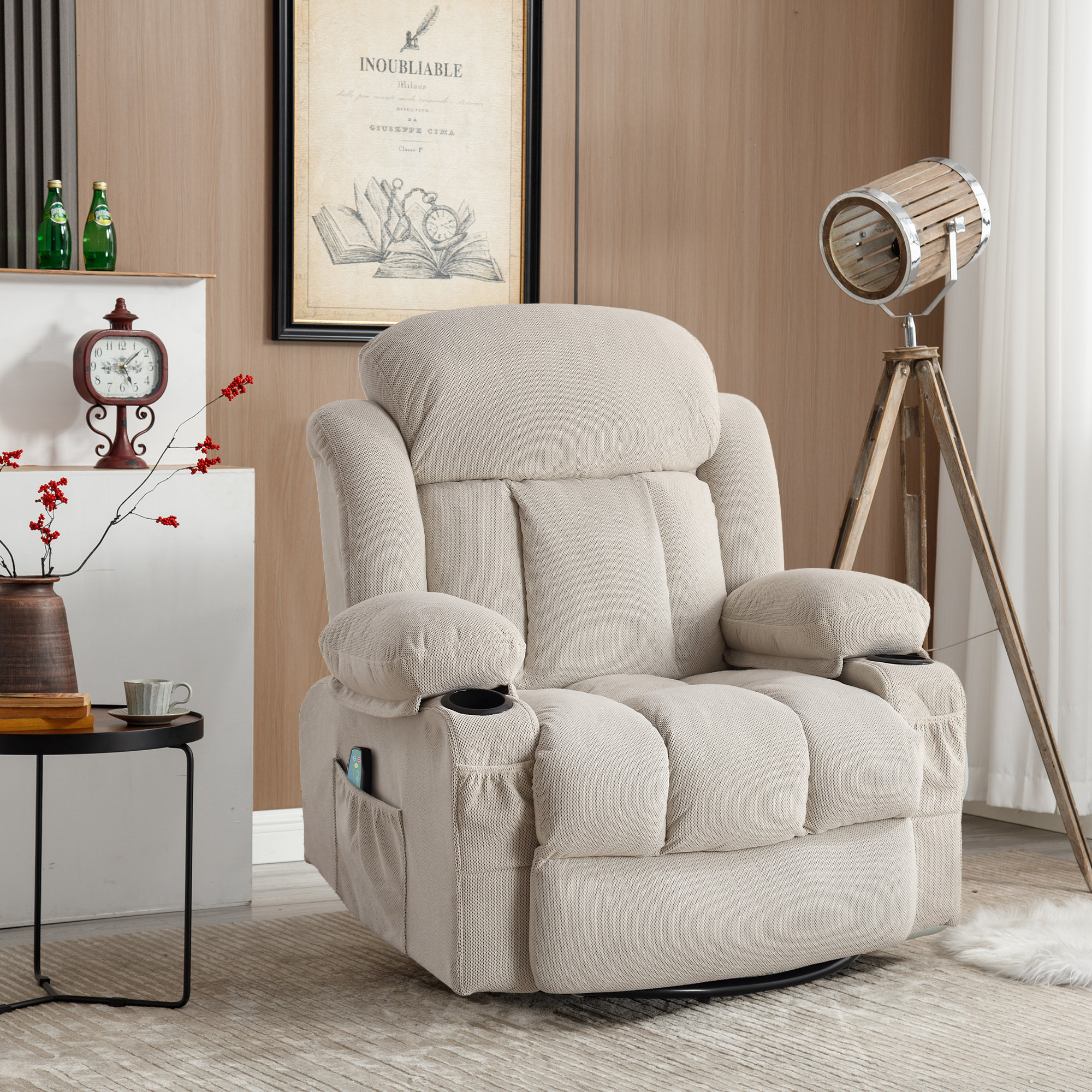 Latitude Run® Weona 360°Swivel 30°Rocking Massage Heater Manual ...